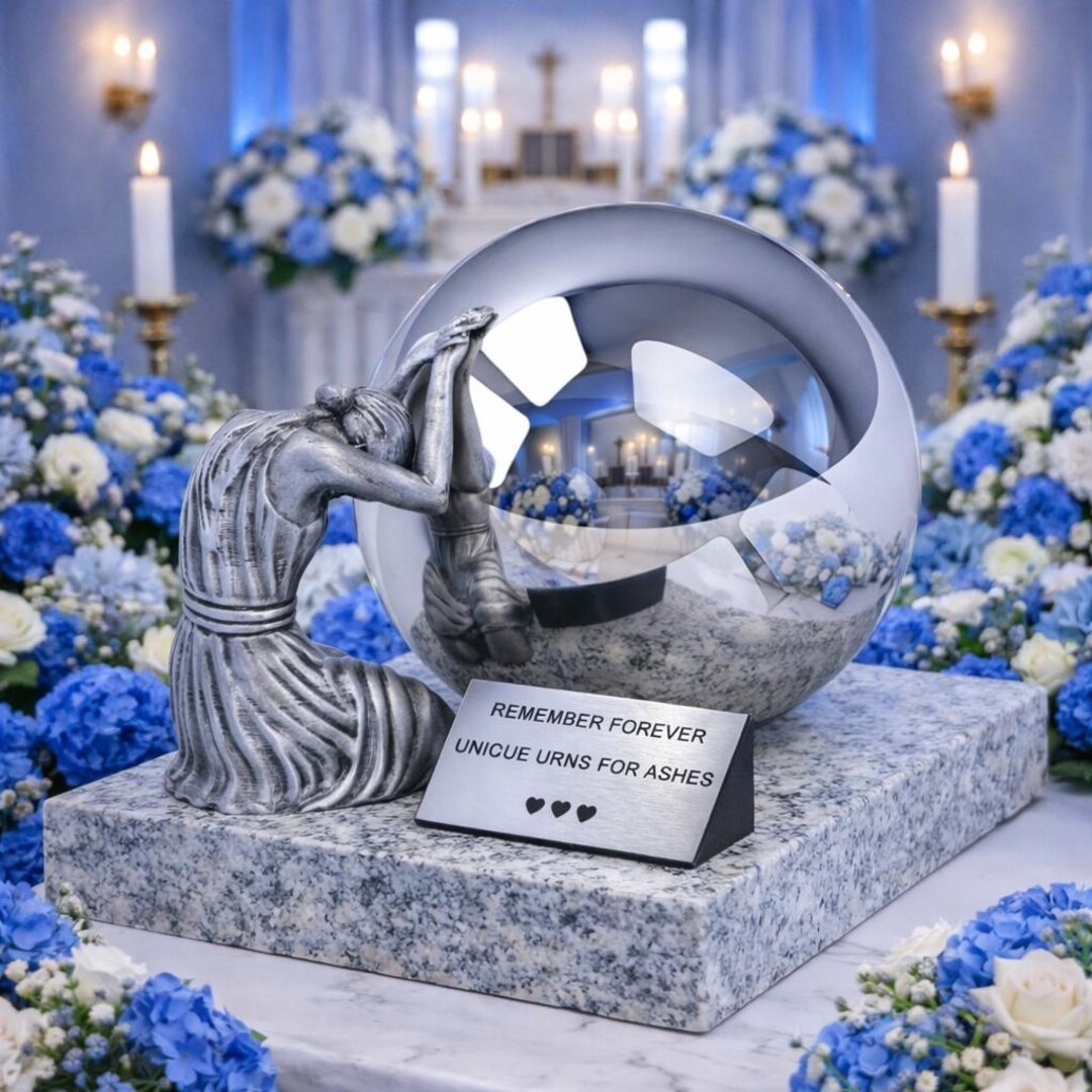 Sculpture Urn With Mourning Mother – Tribute for a Beloved Child GRIEF ...