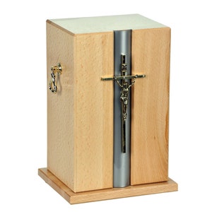 Beautiful Catholic Wooden Urn With A Cross Adult Cremation Urn - Etsy