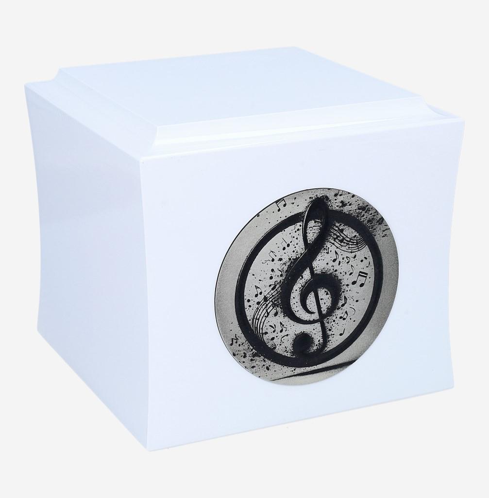 Wooden Urn With Treble Clef Urn for Musician With Notes Urn With Sheet ...