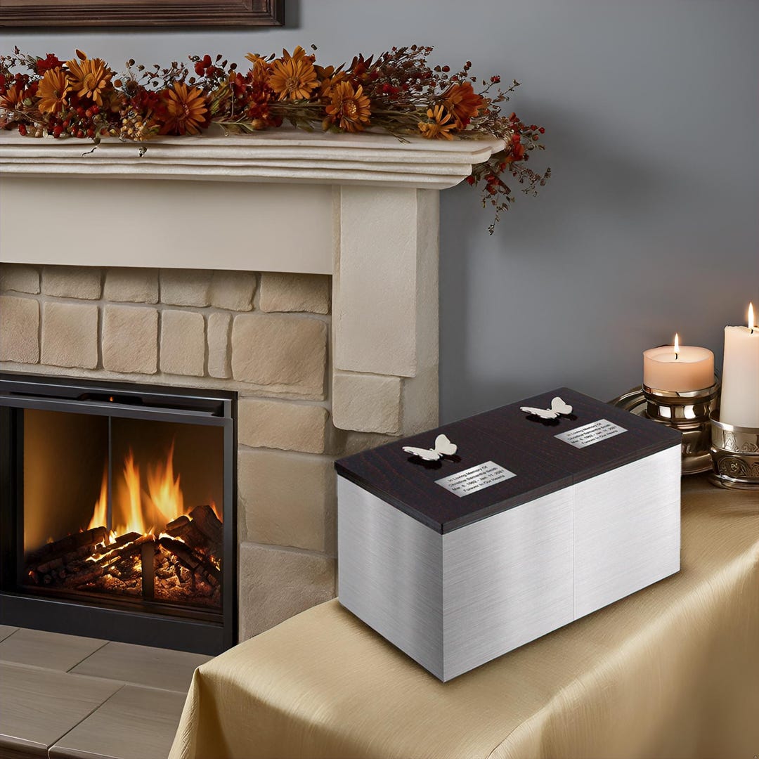 Double Cremation Urn Companion Urn for Two Stainless-steel Double Box ...