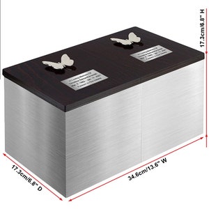 Double Cremation Urn Companion Urn for Two Stainless-steel Double Box ...
