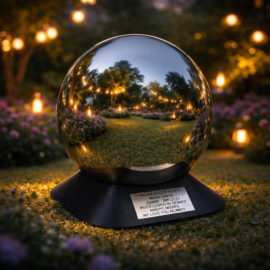 Outdoor Decorative Urn Sphere Cremation Urn for Ashes Waterproof Urn ...
