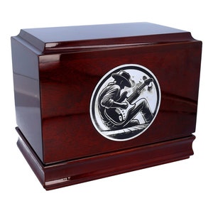 Guitar Urn for Ashes Wooden Urn for Guitarist Acoustic Guitar Urn Les ...