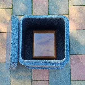 Funeral Set of Urn and Container for Burial Cremation Urn Outdor Casket ...