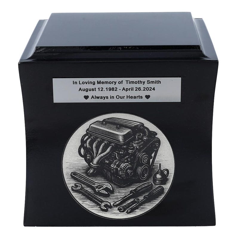 Cremation Urn for a Mechanic Urn for a Cars Lover Final Resting Place ...