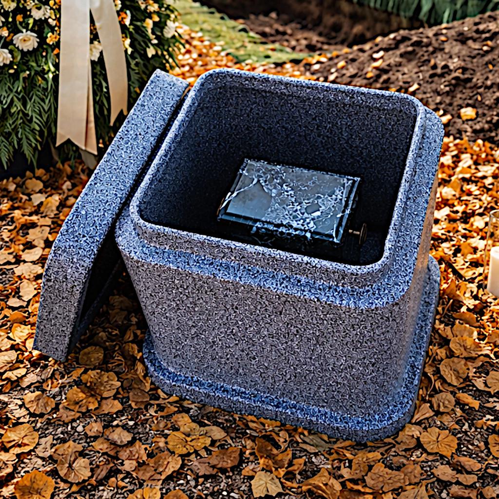 Cemetery Urn Vault With Urn Burial Ground Urn Capsule Crypt Urn ...