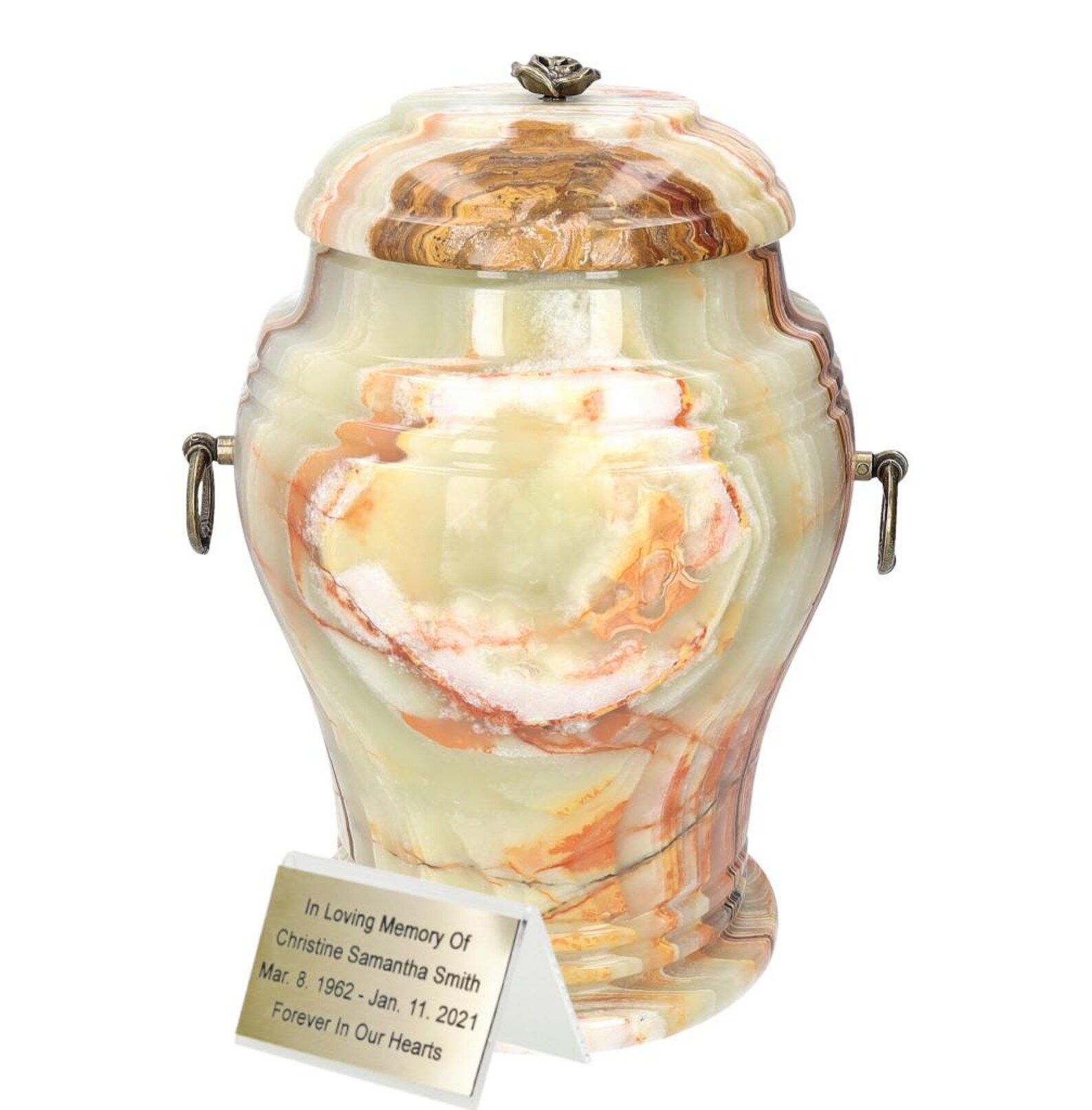 Unique Onyx Cremation Casket Funeral Ashes Urn Unique Human Memorial ...
