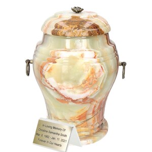 Unique Onyx Cremation Casket Funeral Ashes Urn Unique Human Memorial ...