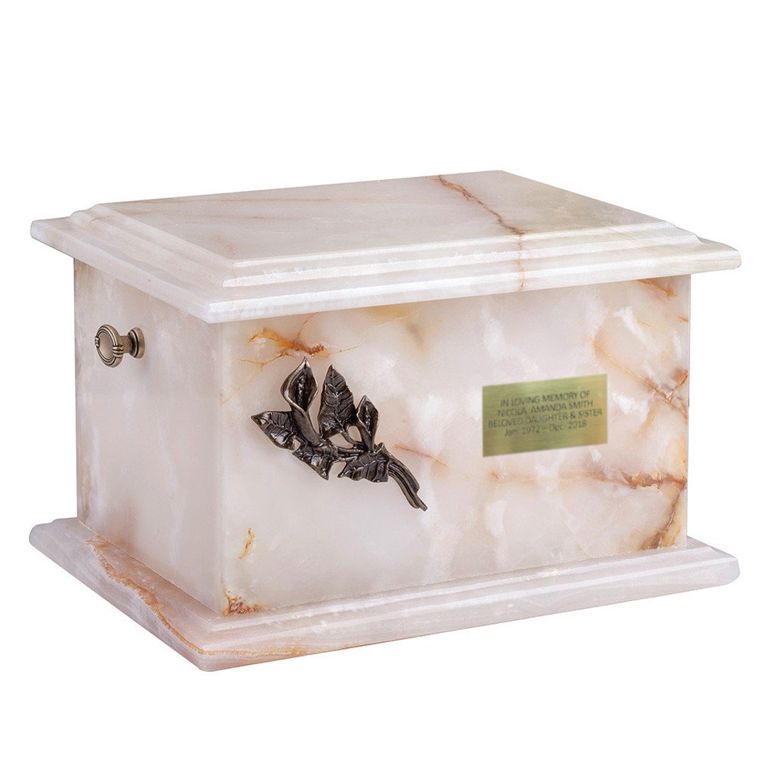Onyx Adult Cremation Urn for Ashes Stone Urn Made of Stone Natural ...