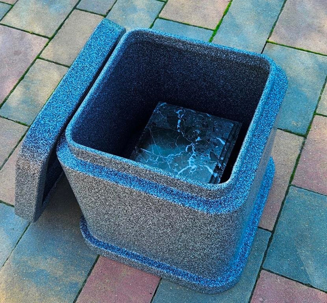 Stone Urn for Burial Set With Vault Funeral Set Burial Urn for Ashes ...