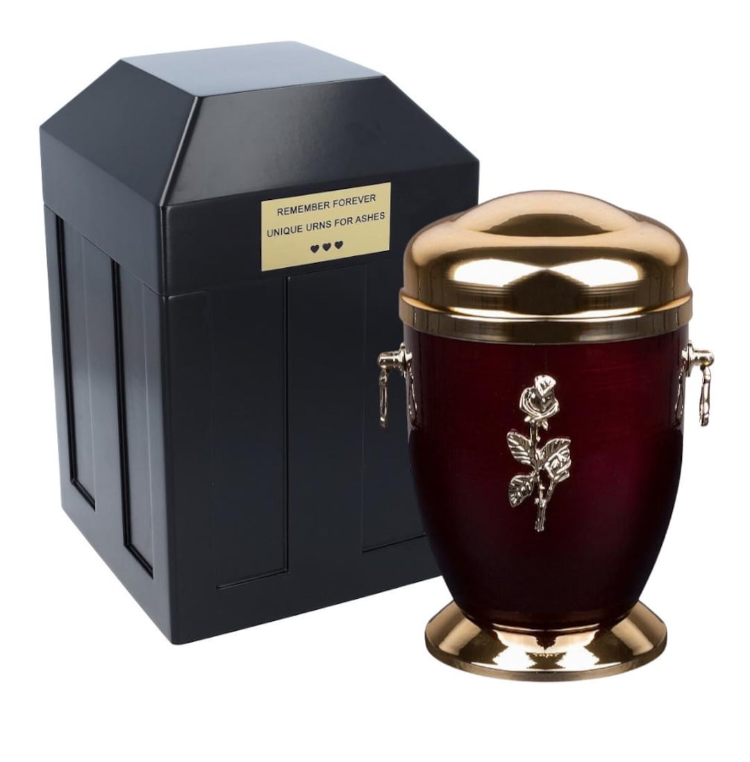 Burial Set – Metal Urn With Protective Vault - Funeral Set Complete ...