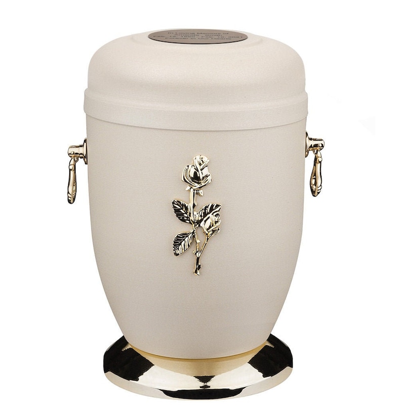 Beautiful Metal Cremation Urn for Ashes Personalised Cremation Urn Rose ...
