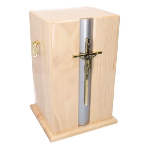 Beautiful Catholic Wooden Urn With A Cross Adult Cremation Urn for ...