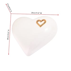 Heart Urn for Ashes Cremation Urn for Loved One Heart Decorative Urn ...
