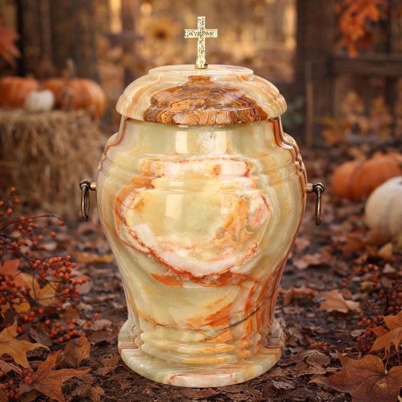 Unique Onyx Cremation Casket Funeral Ashes Urn Unique Human Memorial ...