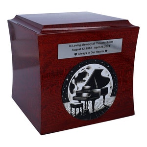 Piano Urn for Musician Theme Music Urn for Ashes Adult Size Cremation ...