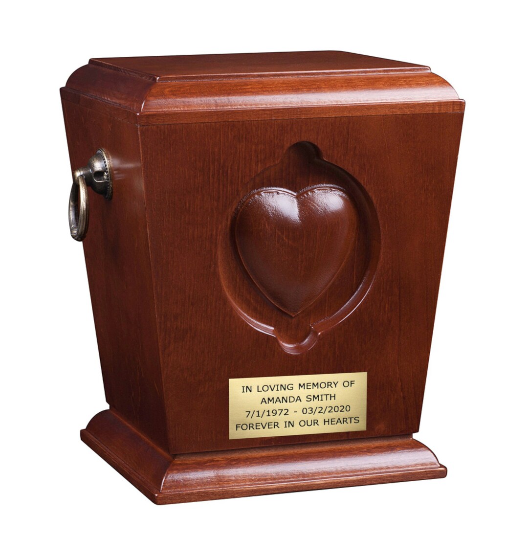Solid Wood Cremation Urn for Adult ,unique Memorial Funeral Urn for ...