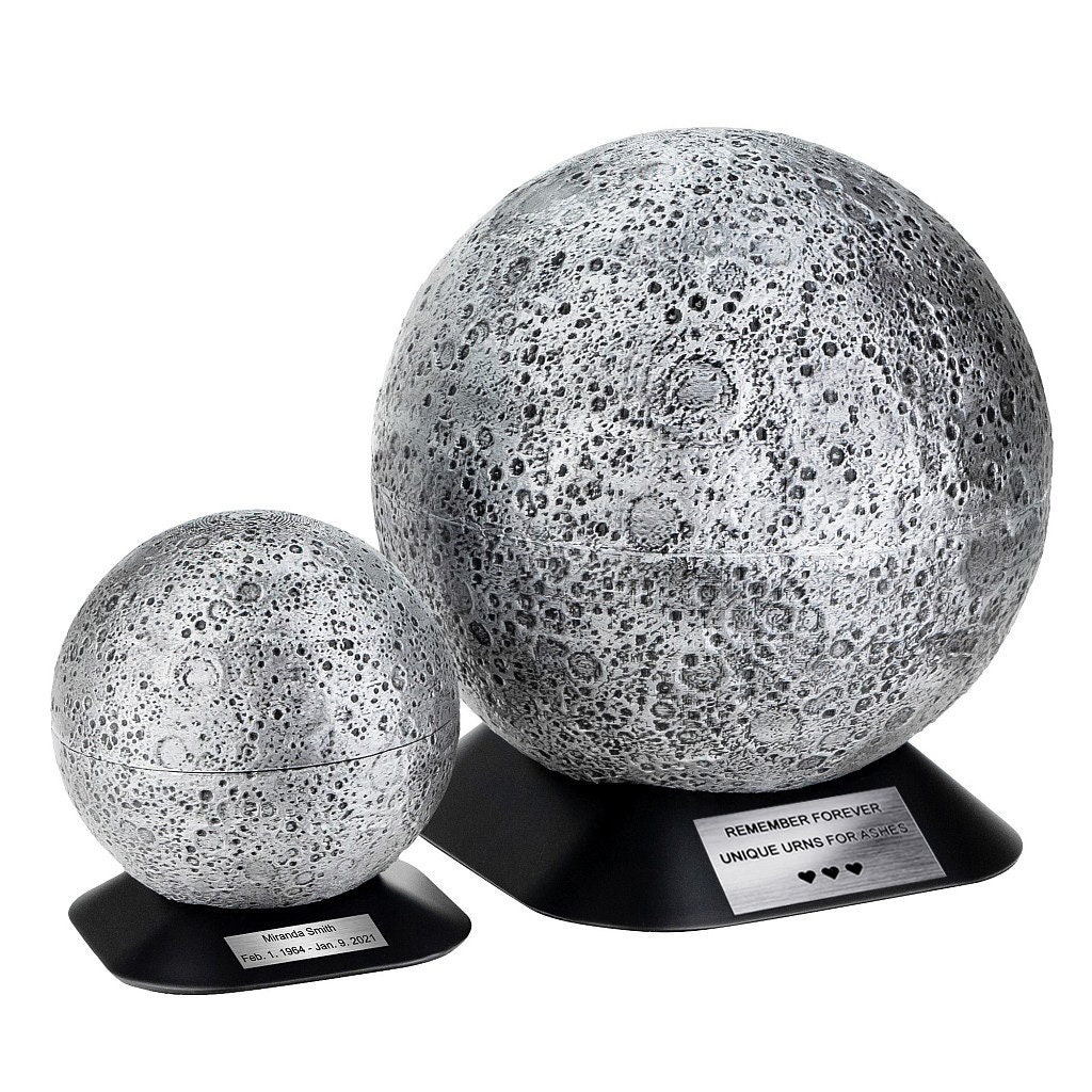 Moon Urn for Ashes Artistic Urn for Adult Human Ashes Moon - Shaped Urn ...