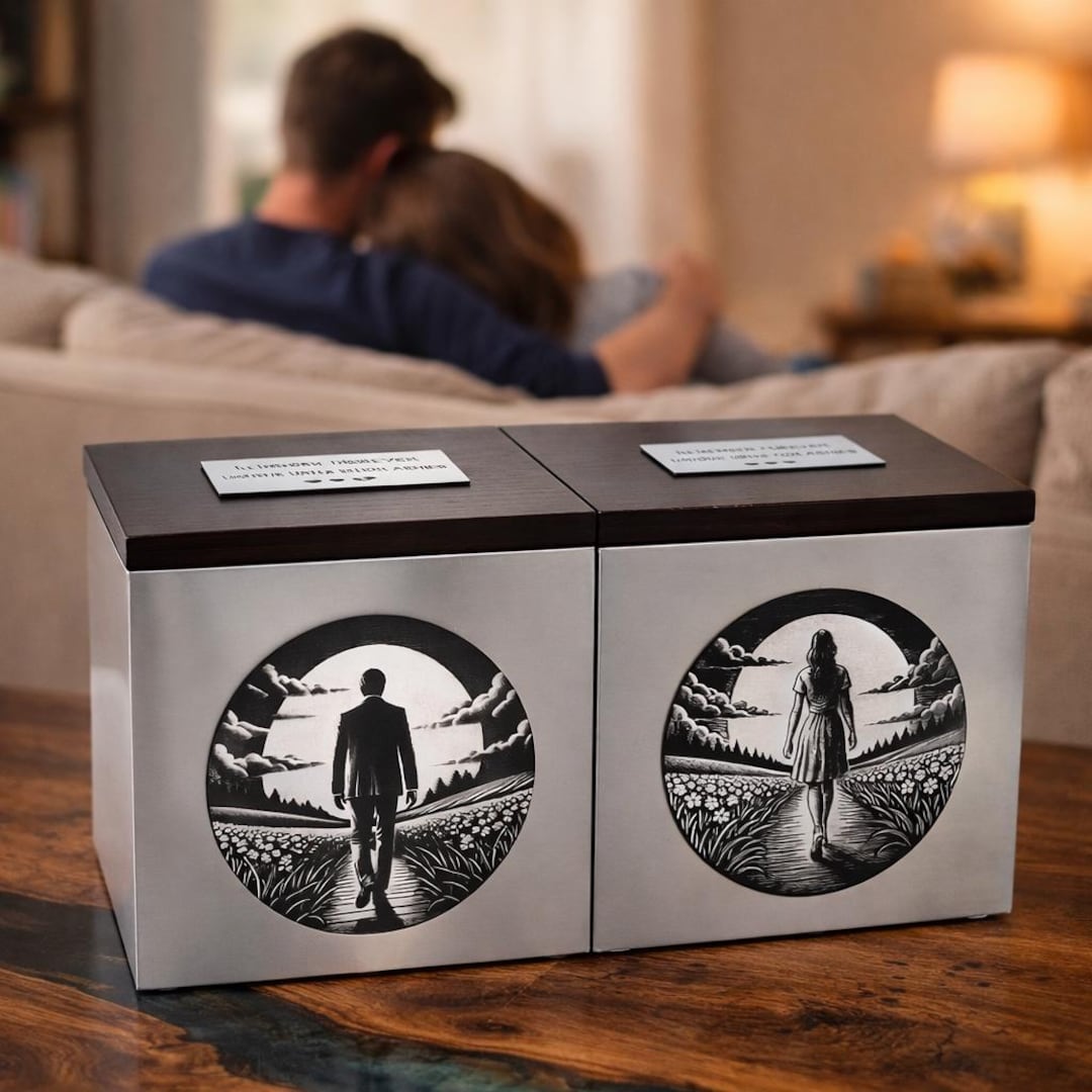 Companion Urn for Parents Double Urn for Marriage Couple Two Boxes for ...