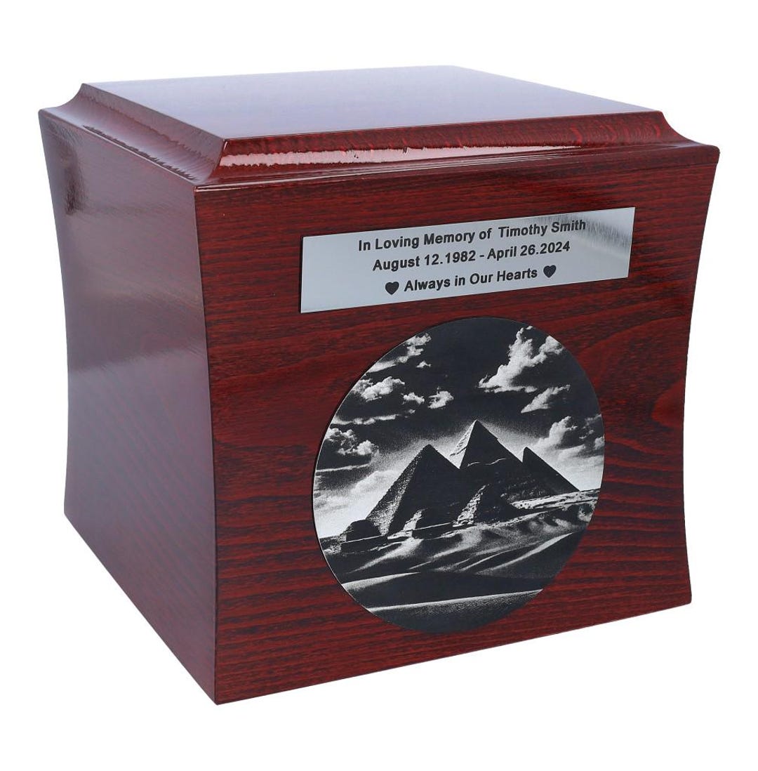 Pyramid Urn From Giza Themed Ash Urn Personalized Cremation Urn for an ...