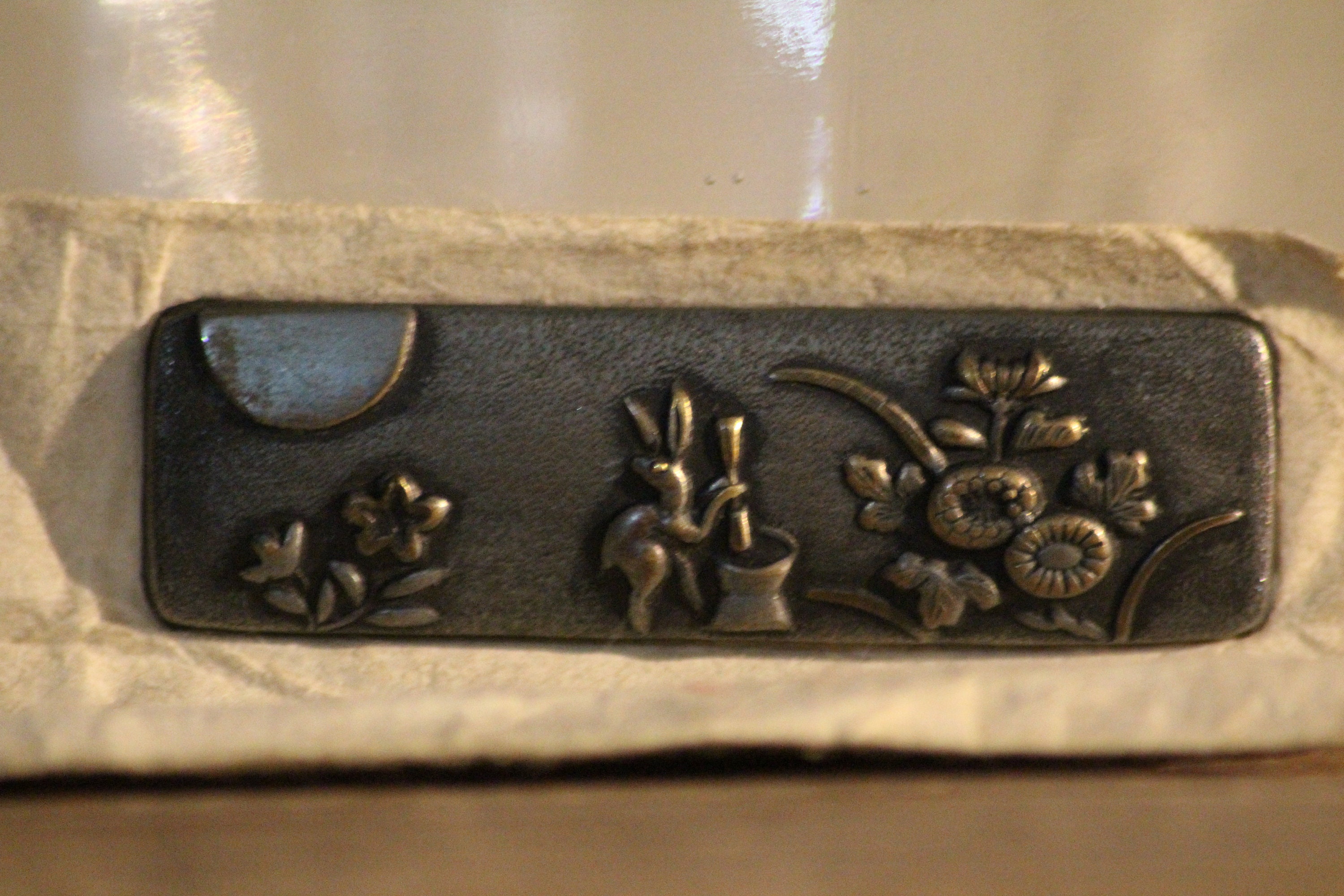 Silver Menuki Otsukimi Rabbit Chrysanthemum Moon Viewing - Etsy