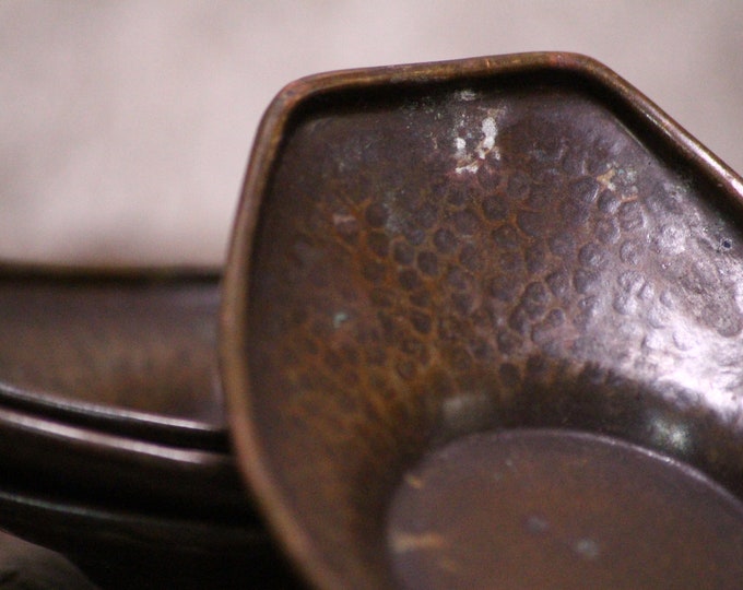 Old Copper Tea Cup Tray Saucer Chataku 5 Pcs Japanese Antiques - Etsy