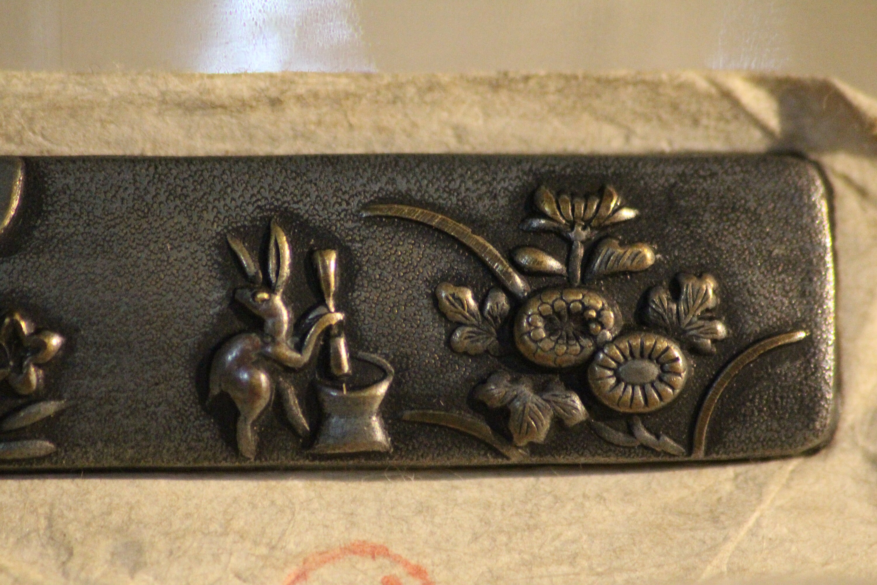 Silver Menuki Otsukimi Rabbit Chrysanthemum Moon Viewing - Etsy