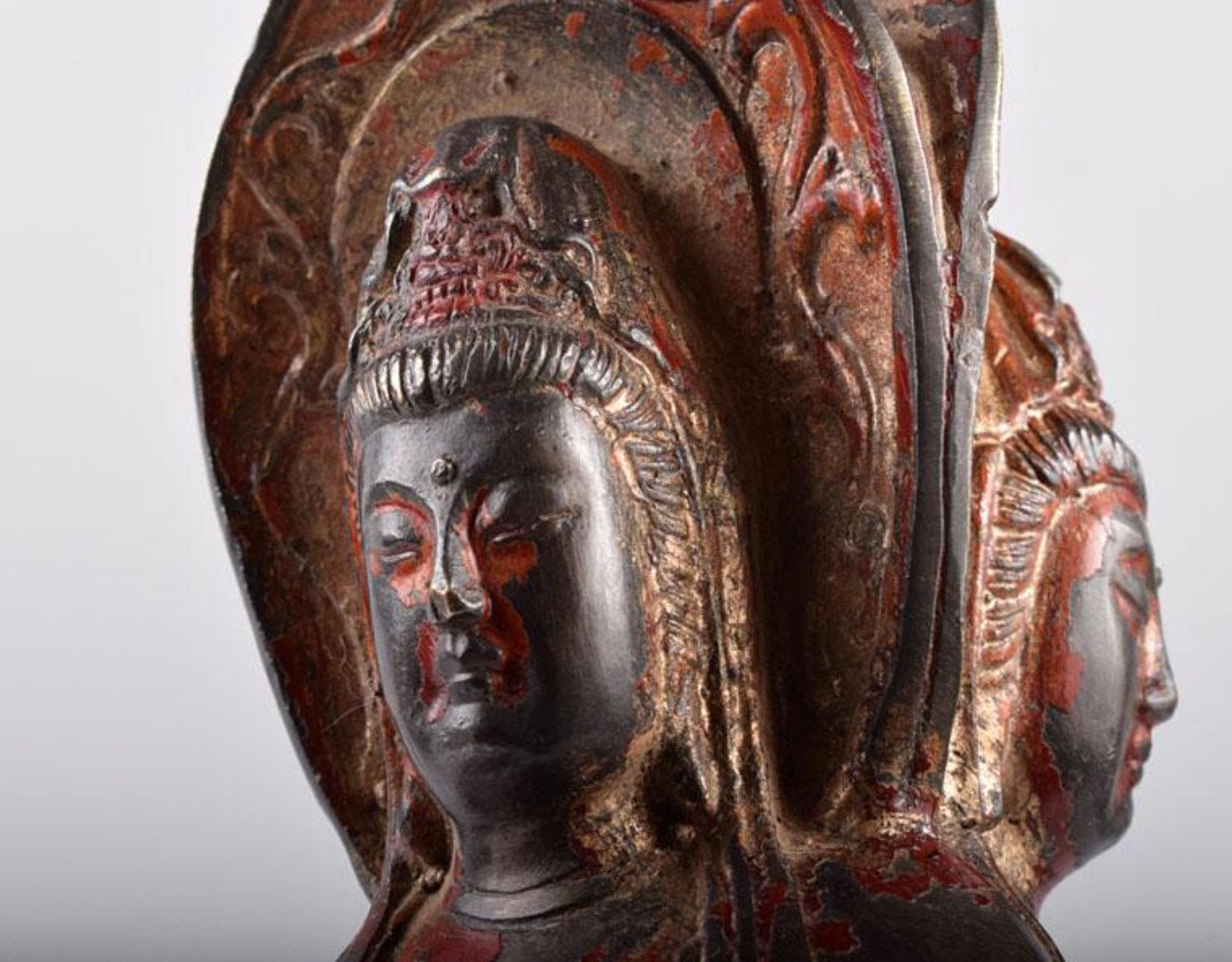 Bronze three-sided Guanyin buddha statue buddhist monk | Etsy