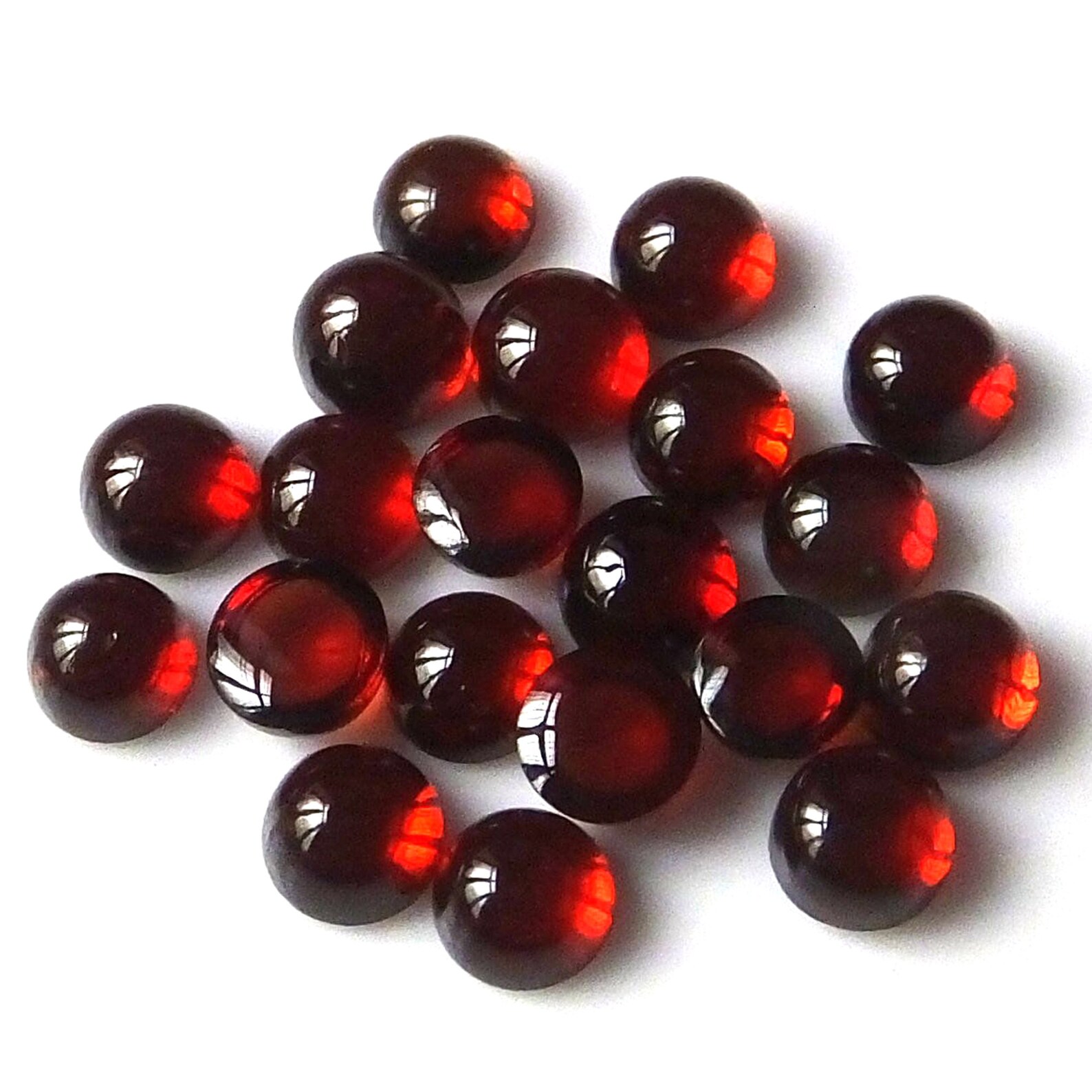 Round Natural Calibrated GARNET Back Flat Cabochon Loose - Etsy