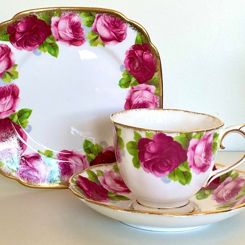 Exquisite Royal Albert OLD ENGLISH ROSE Tea Set 21 Pieces | Etsy