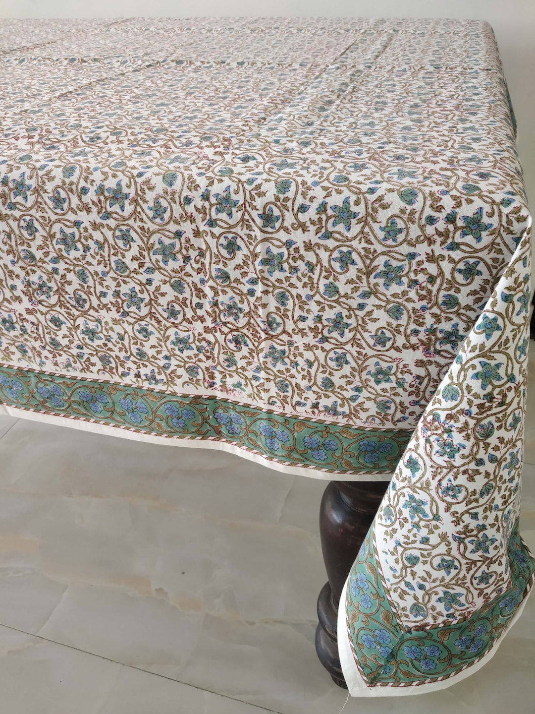 Indian Block Print Cotton Tablecloth Block Print Table Cover - Etsy
