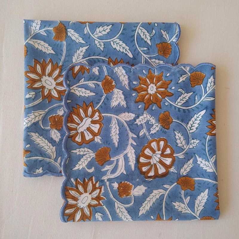Block Print Napkins - Etsy
