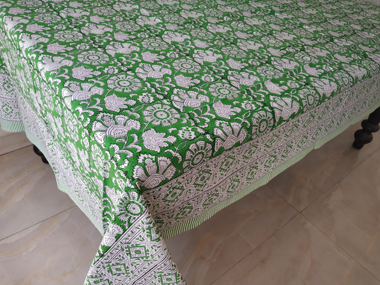 Christmas Tablecloth Indian Hand Block Print Table Linen - Etsy