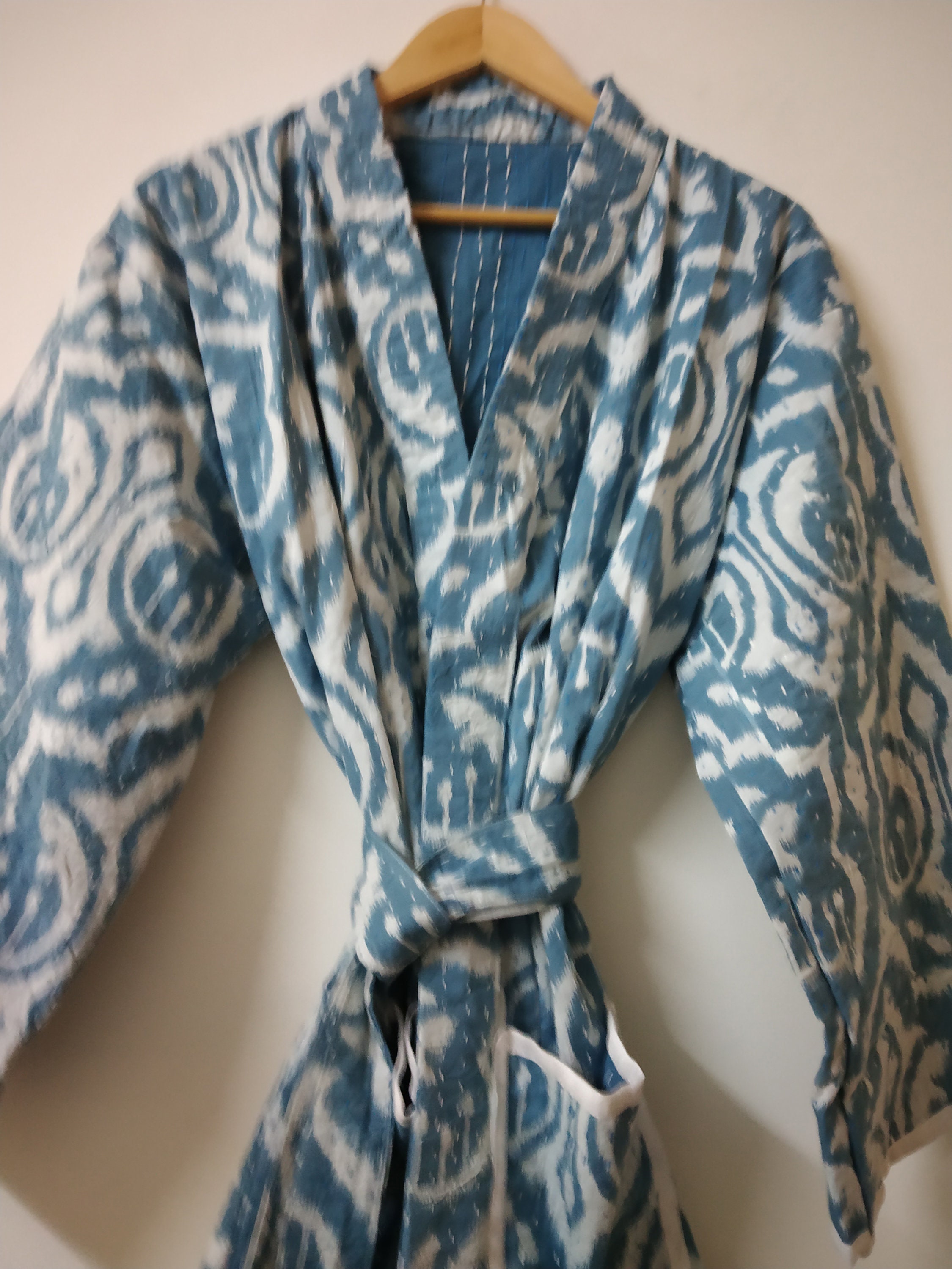 Men & Woven Winter Kimono, Festival Cotton Kantha Jacket, Hippie Kimono ...