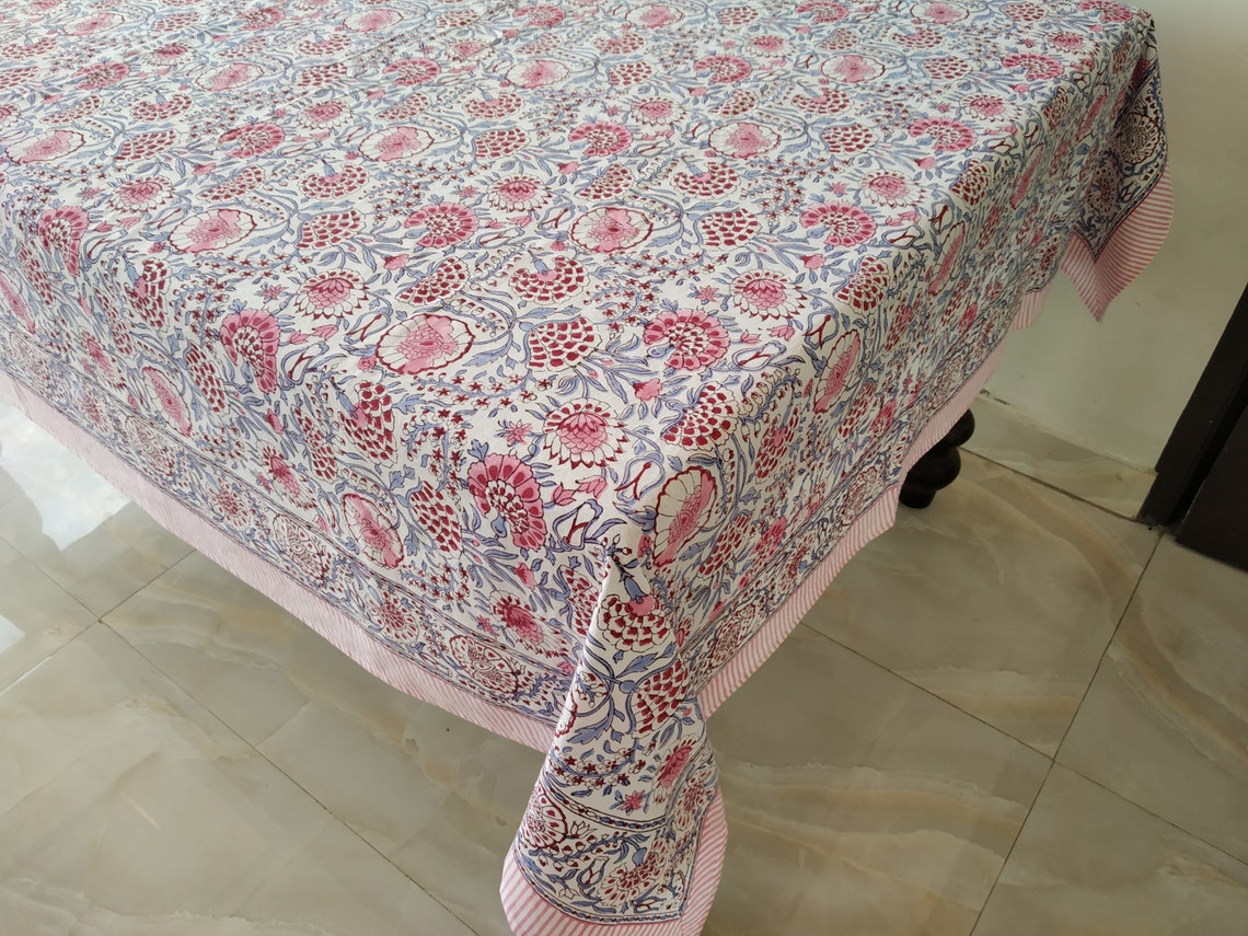 Christmas Tablecloth Indian Block Print Rectangular - Etsy