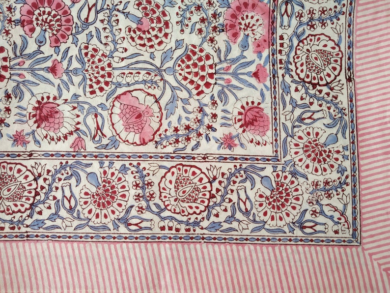Christmas Tablecloth Indian Block Print Rectangular - Etsy