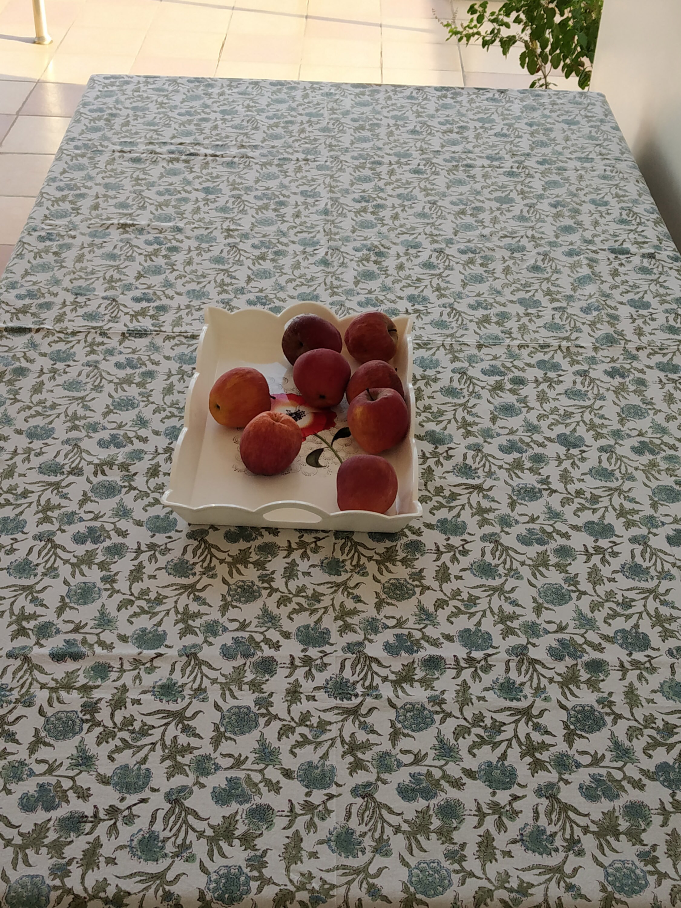 Block Print Tablecloth Cotton Table Cloth Floral Table | Etsy