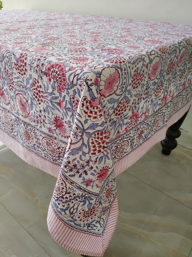 Christmas Tablecloth Indian Block Print Rectangular - Etsy