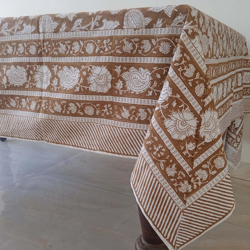 Block Print Tablecloth - Etsy