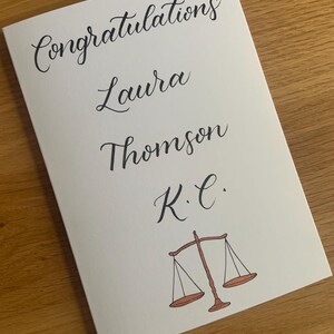 Personalised Congratulations Card | Qualified Solicitor | Law Graduate ...