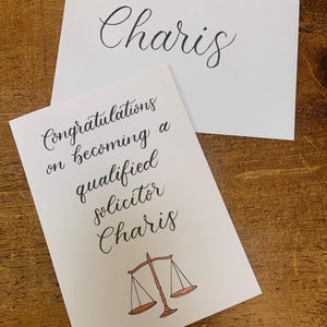 Personalised Congratulations Card | Qualified Solicitor | Law Graduate ...
