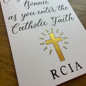 Personalised Congratulations as You Enter the Catholic Faith Card ...