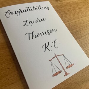 Personalised Congratulations Card | Qualified Solicitor | Law Graduate ...