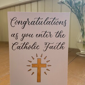 Congratulations as You Enter the Catholic Faith Card RCIA - Etsy
