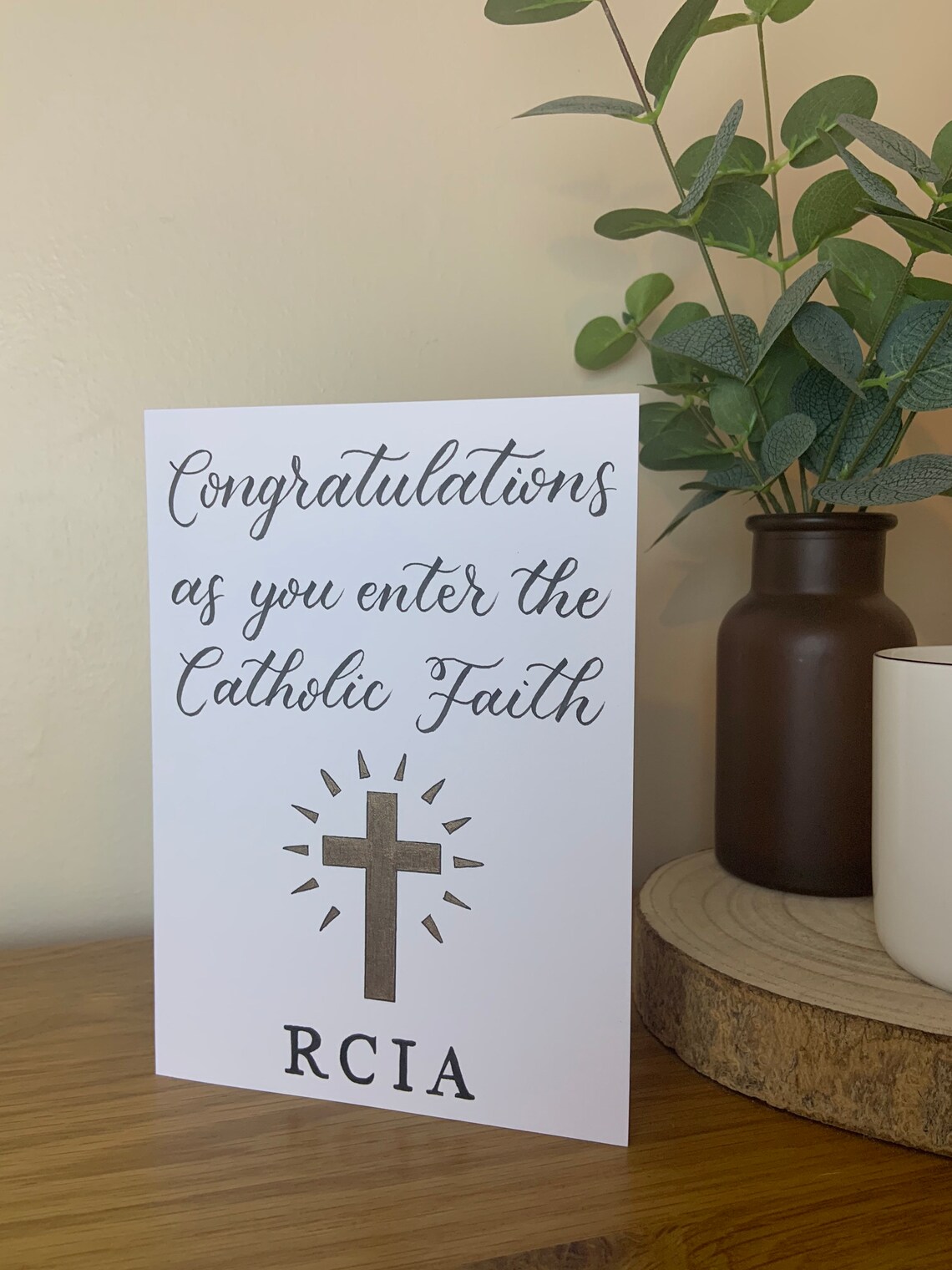 Congratulations as You Enter the Catholic Faith Card | RCIA | Holy ...