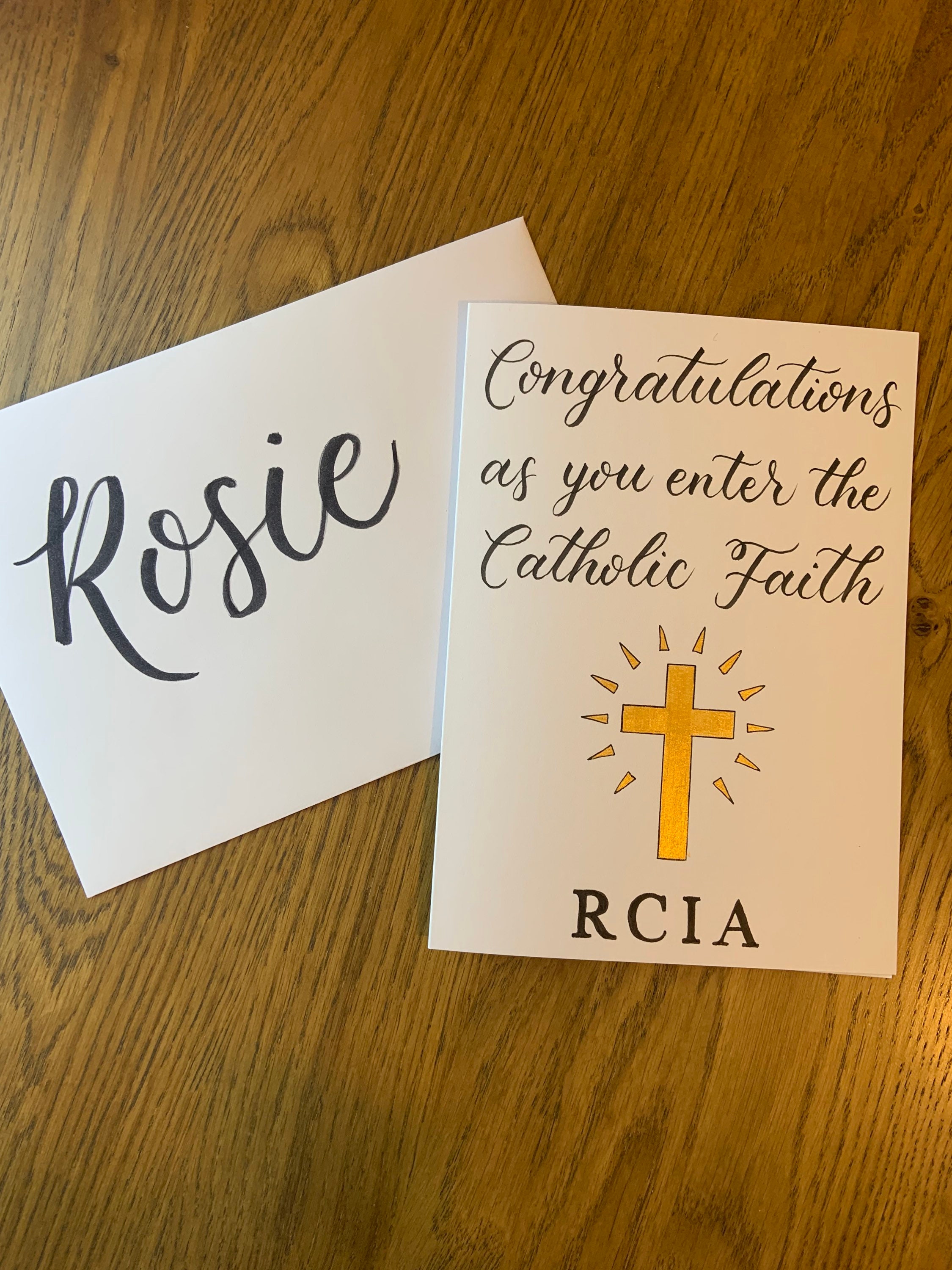 Congratulations as You Enter the Catholic Faith Card | RCIA | Holy ...