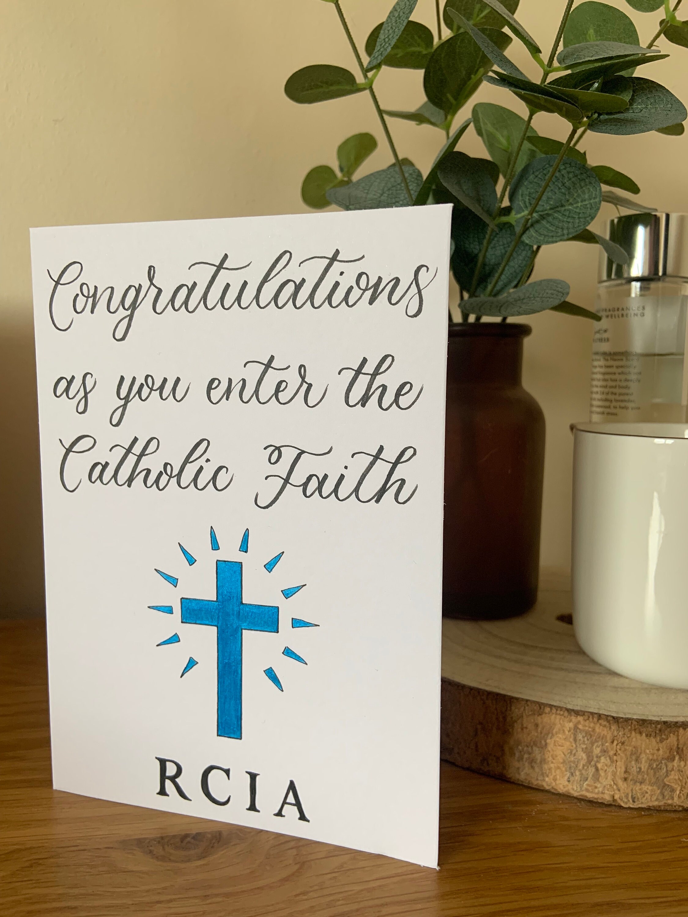 Congratulations as You Enter the Catholic Faith Card | RCIA | Holy ...