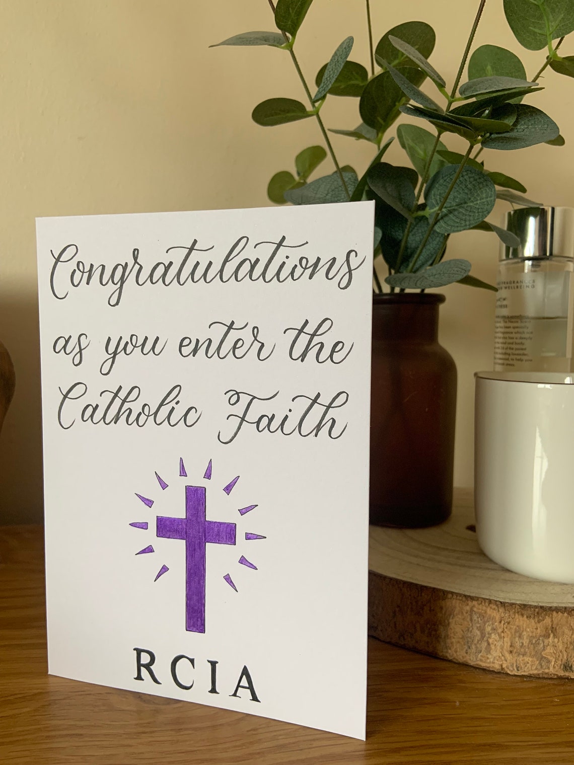 Congratulations as You Enter the Catholic Faith Card | RCIA | Holy ...