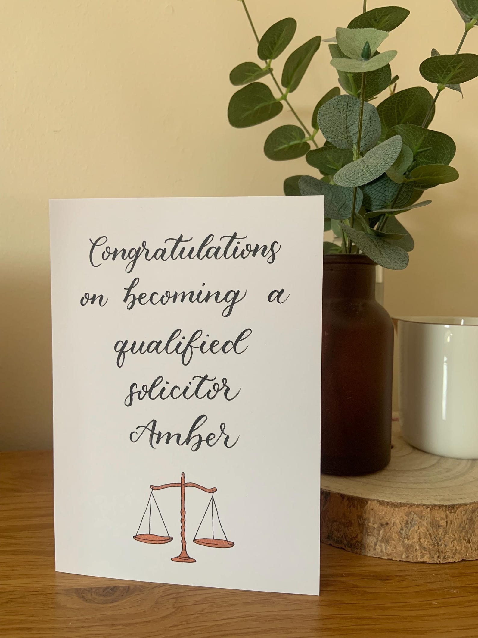 Personalised Congratulations Card | Qualified Solicitor | Law Graduate ...