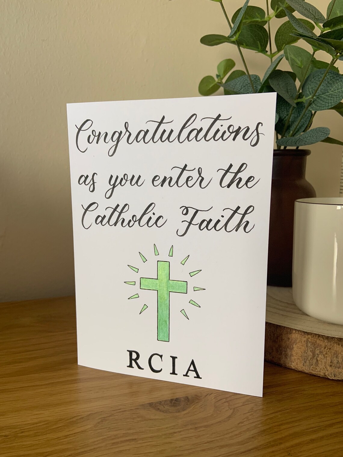 Congratulations as You Enter the Catholic Faith Card | RCIA | Holy ...